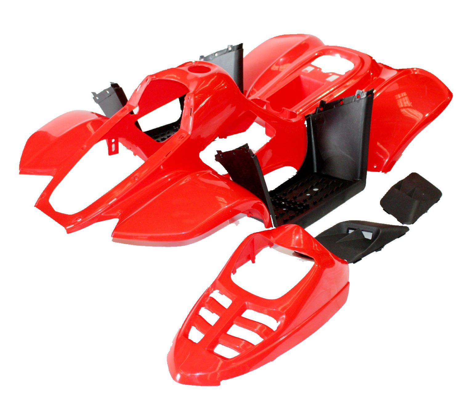 RED Plastics Fairing Fenders Guards Cover Kit 50cc 70cc 110cc Quad Dirt ...