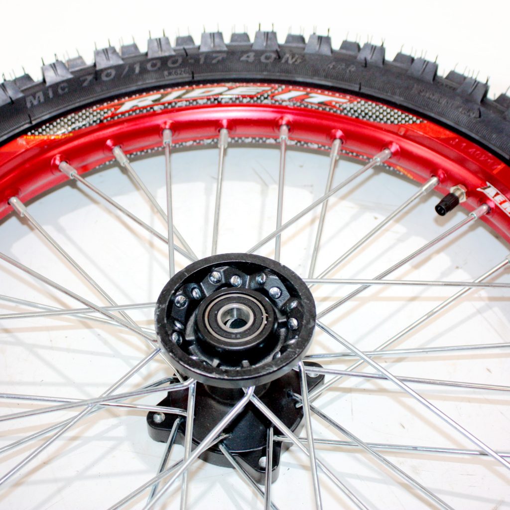 RED 12mm Axle 70/100 - 17 17" Inch Front Wheel Rim Tyre Tire PIT PRO ...