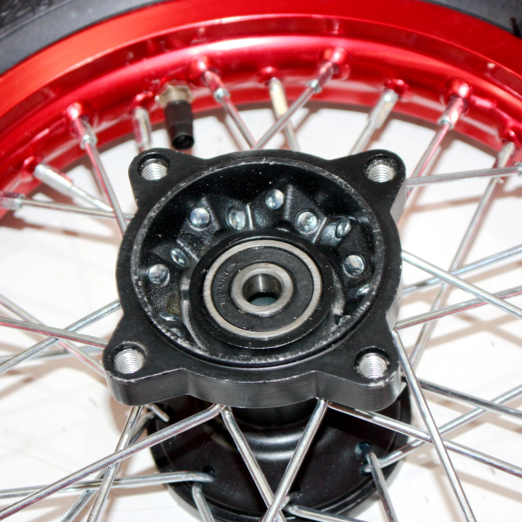 RED 15mm Axle 10" 10 Inch Front + Rear Wheel Rim Tyre Tire PIT PRO Dirt ...