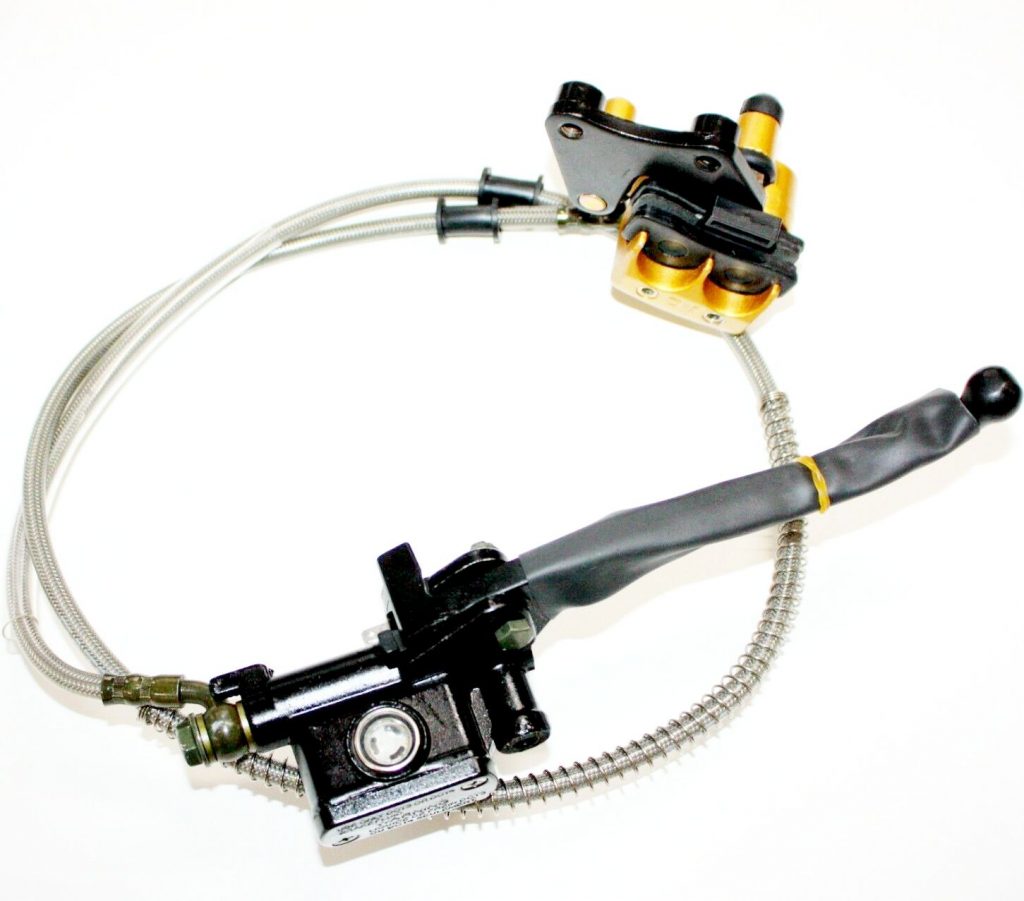 Hydraulic Front Disc Brake Caliper System Pads 90 110cc 125cc PIT PRO ...