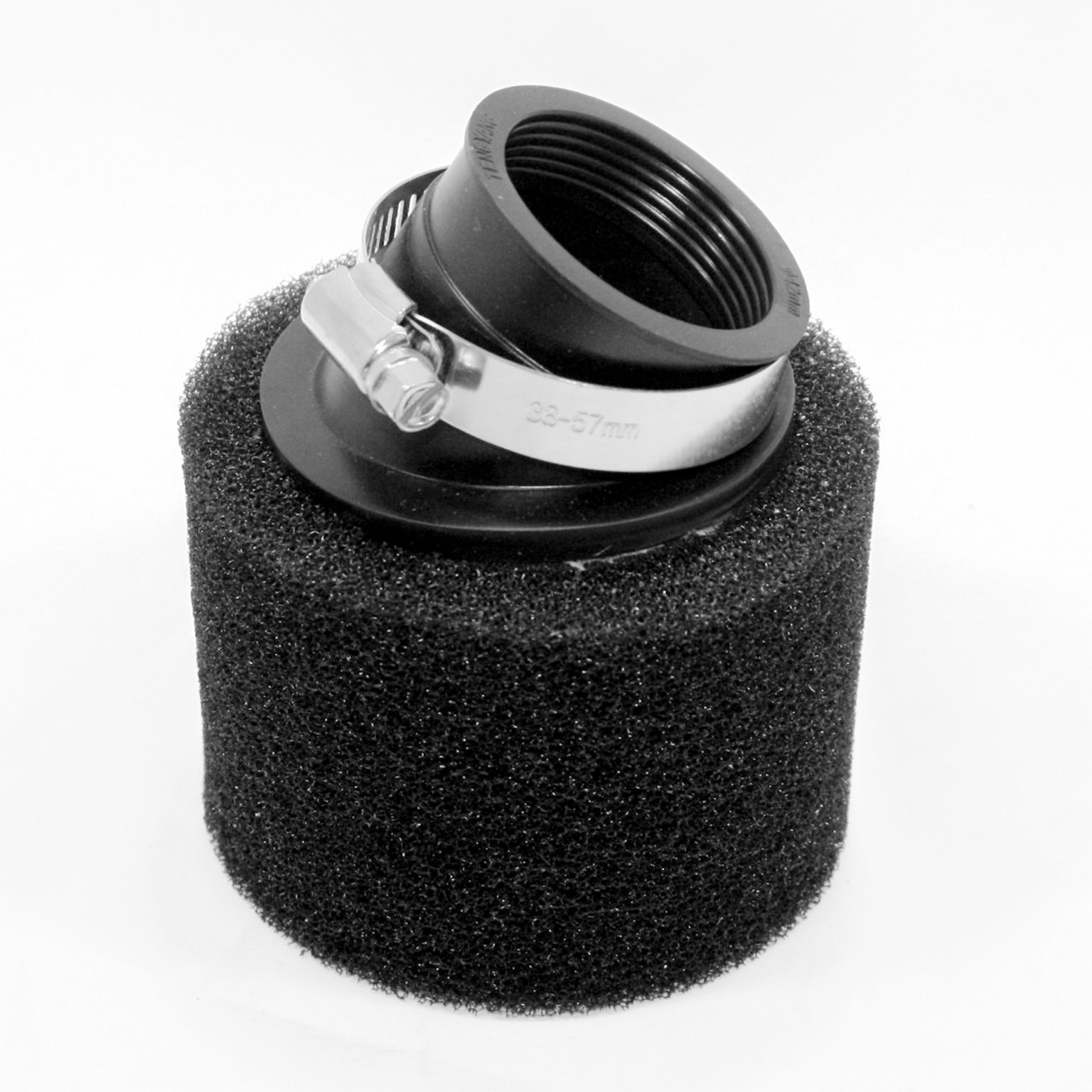 BLACK 48mm Bent Angled Foam Pod Air Filter PIT PRO Quad Dirt Bike ATV ...