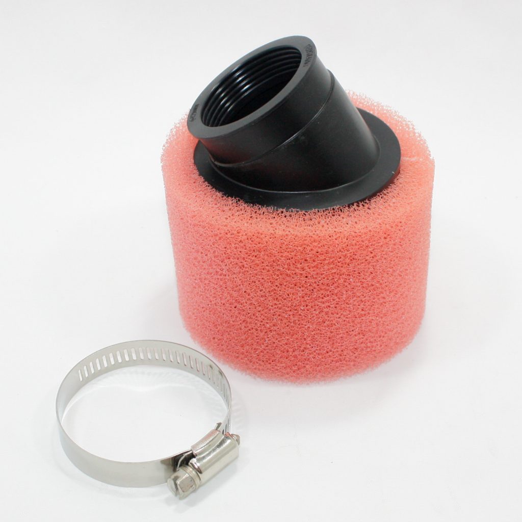 PINK 37mm 38mm Bent Angled Foam Air Filter Pod PIT Quad Dirt Bike ATV ...