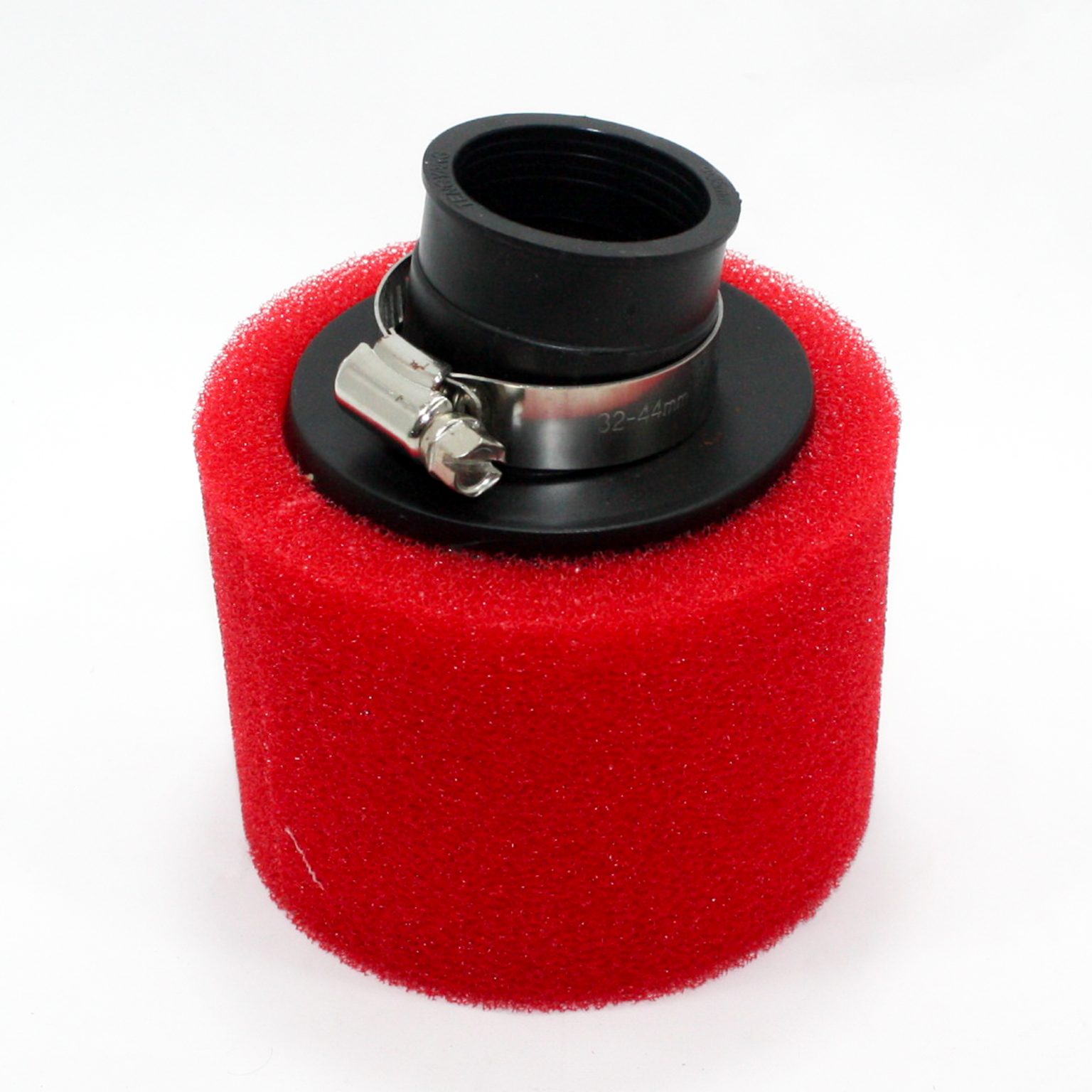RED 35mm Angle Bent Foam Air Filter Pod Cleaner PIT Quad Dirt Bike ATV ...