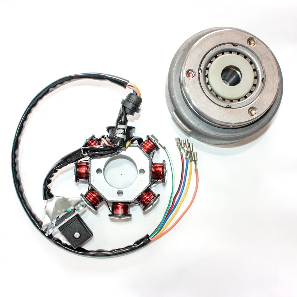 8 Poles Magneto Stator Roller Flywheel 200cc 250cc Engine PIT Quad Dirt ...