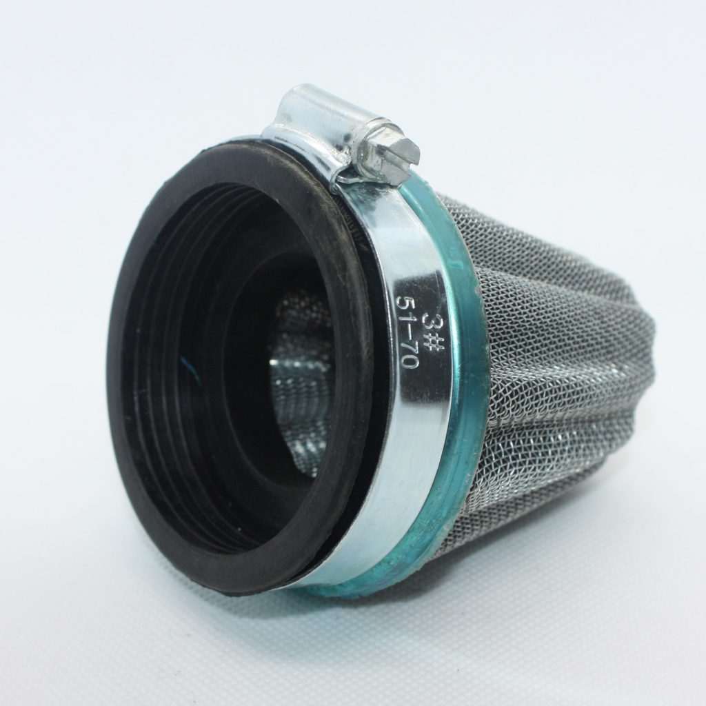 58mm Steel Chrome Pod Air Filter Cleaner PIT Trail Quad Dirt Bike ATV ...