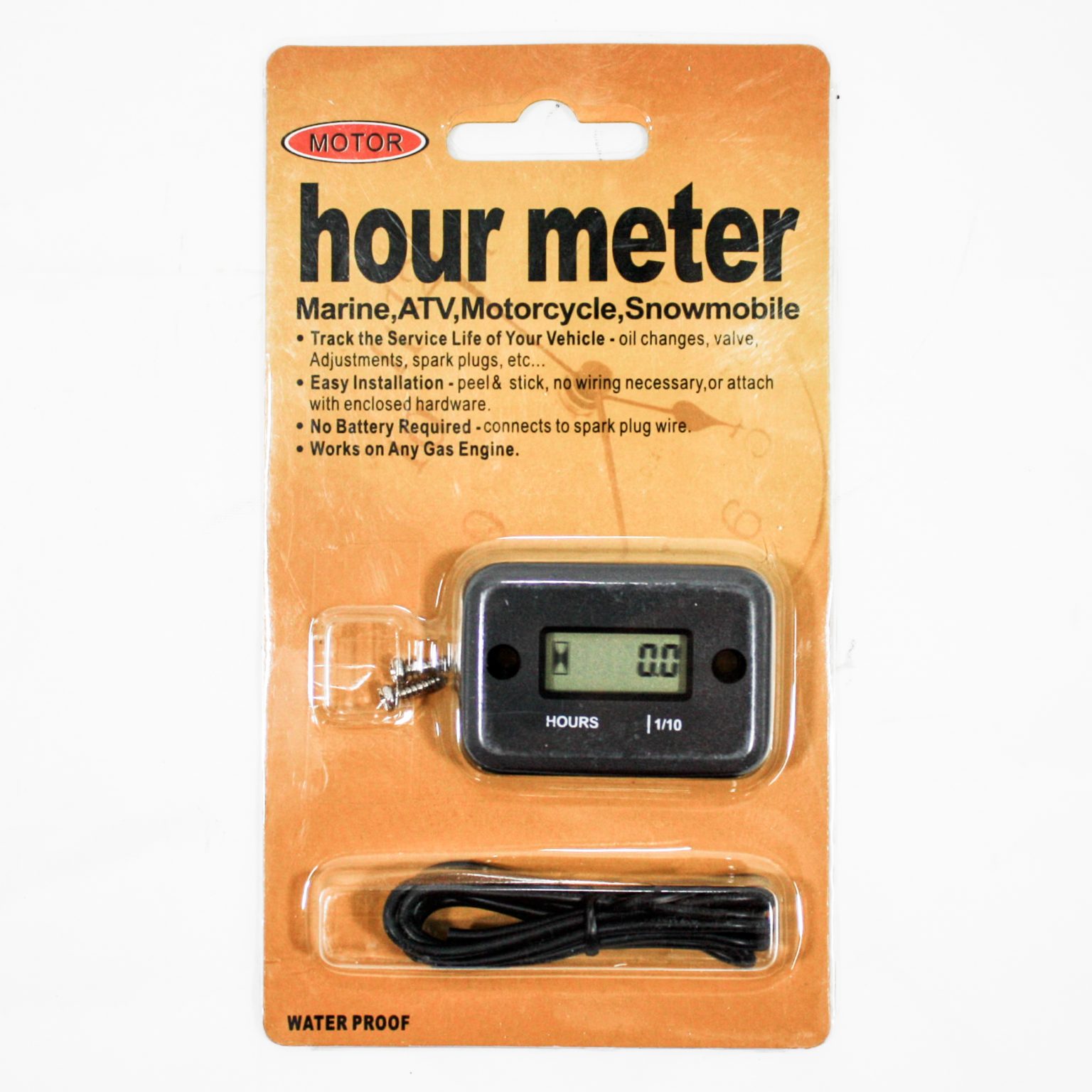 Inductive Waterproof Hour Meter Marine ATV Motorcycle Dirt Bike Sk ...