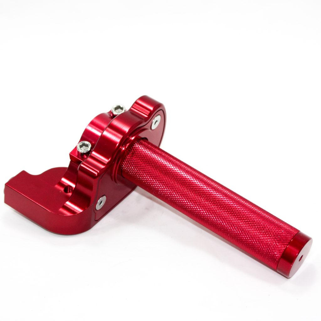 RED CNC Quarter Turn Quick Twist Throttle Housing Grip PIT PRO Trail ...