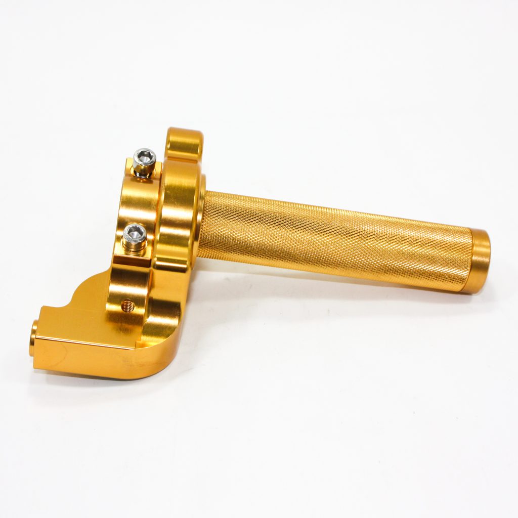 GOLD CNC Quarter Turn Quick Twist Throttle Housing Grip PIT PRO Trail ...