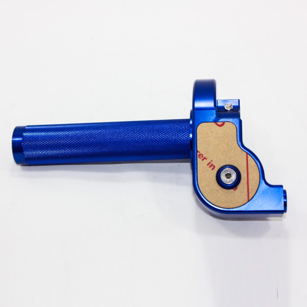 BLUE CNC Quarter Turn Quick Twist Throttle Housing Grip PIT PRO Trail ...