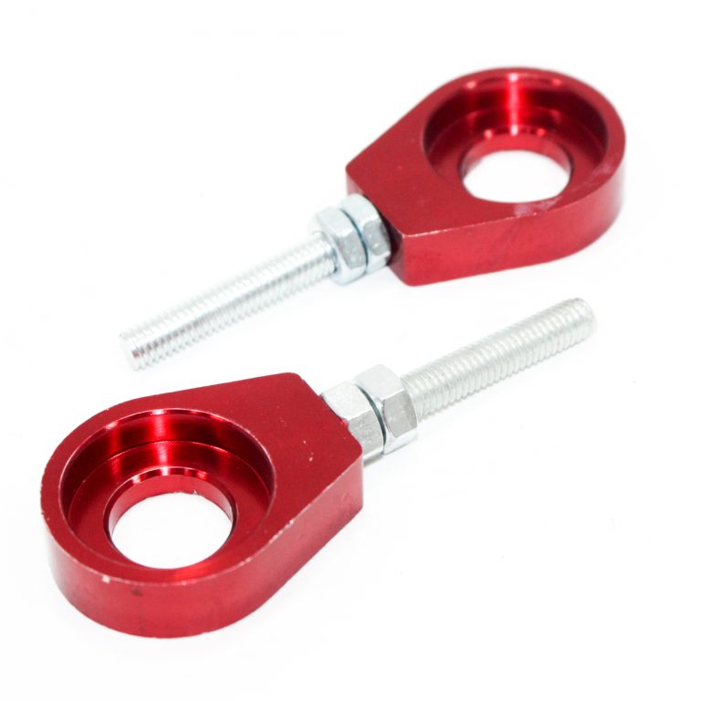 Red 15mm 76mm Chain Adjuster Bolts Tensioner PIT PRO Trail Quad Dirt ...