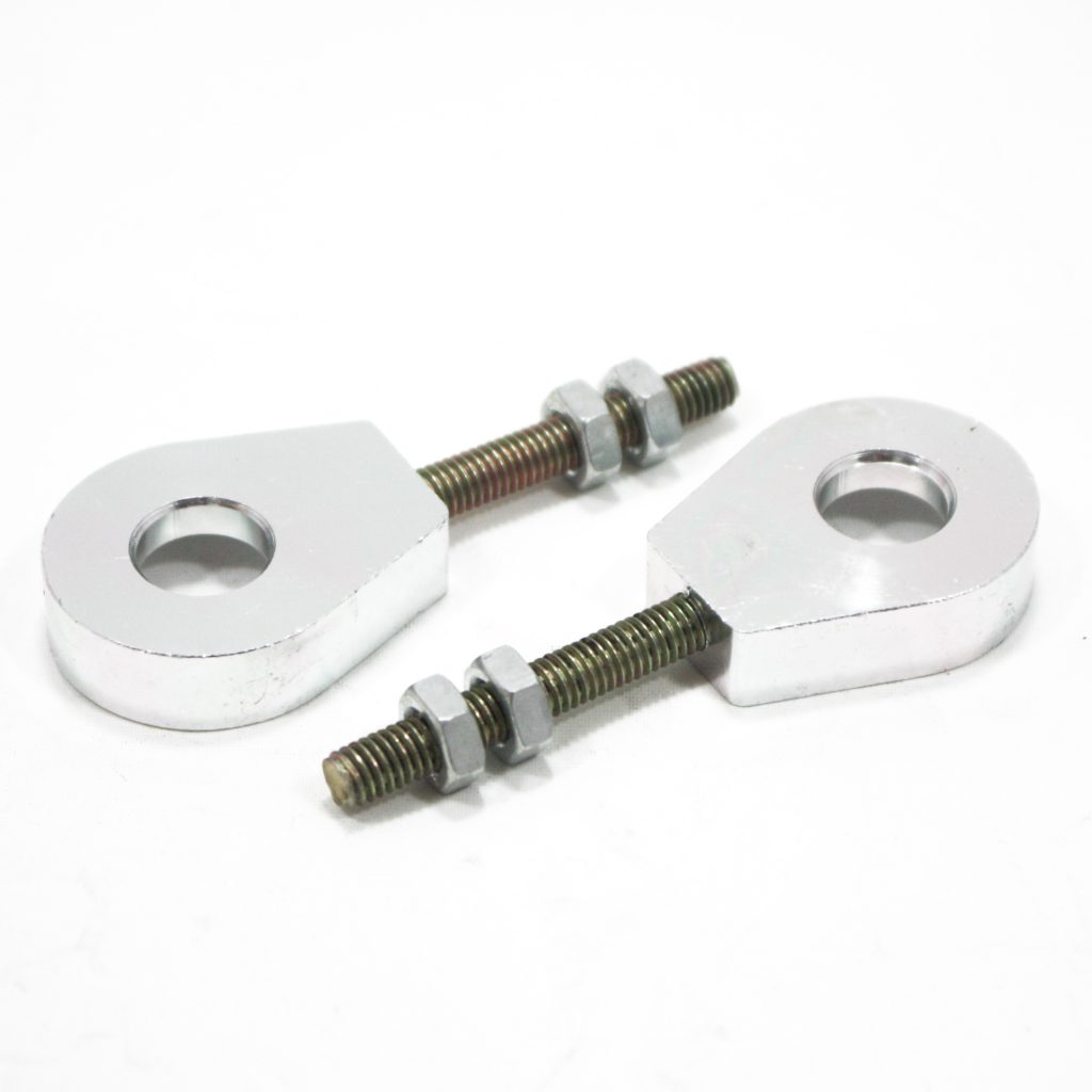 Silver 12mm 76mm Chain Adjuster Bolts Tensioner PIT PRO Trail Quad Dirt ...