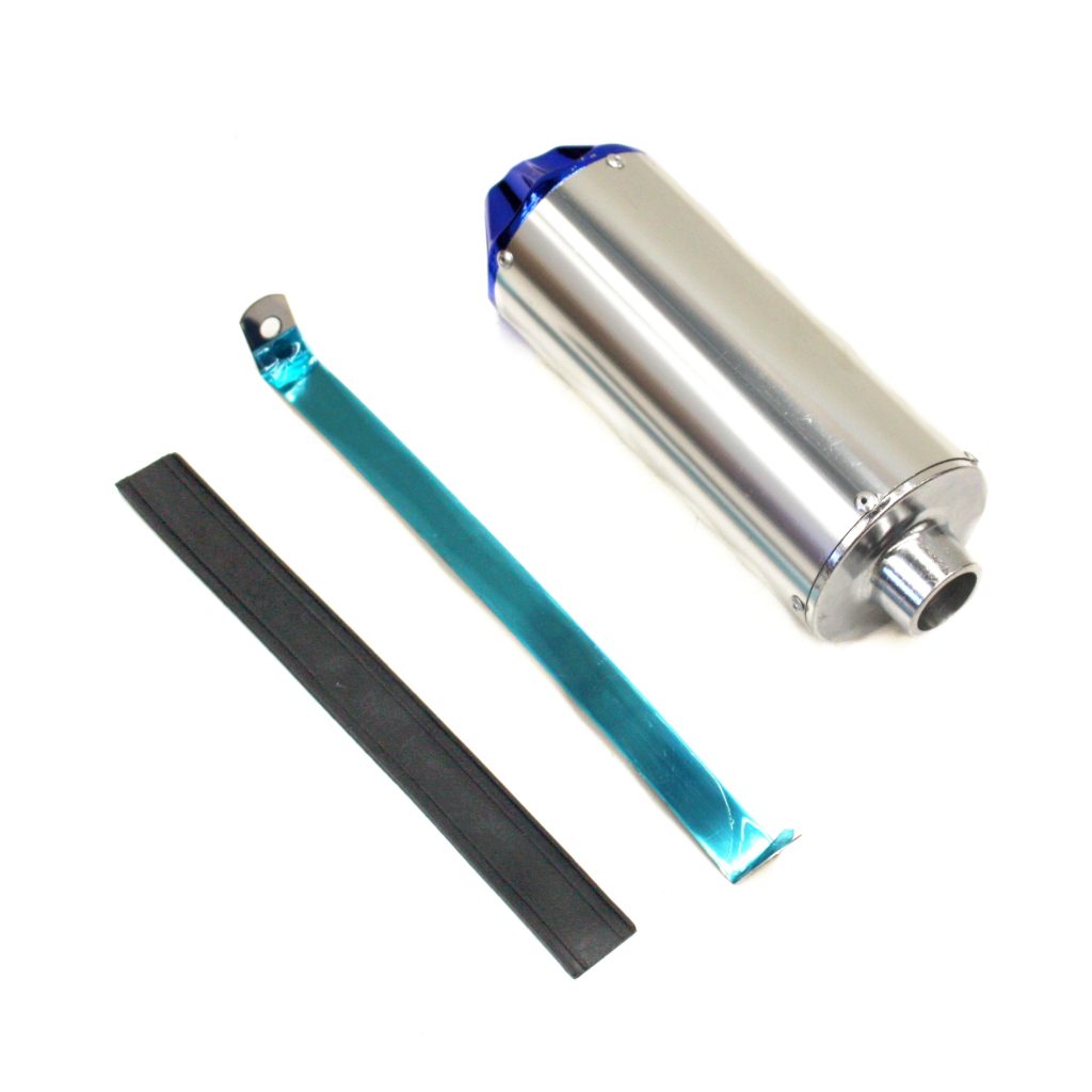 BLUE Exhaust Pipe Muffler System 90cc 110cc 125cc 140cc PIT PRO Dirt ...