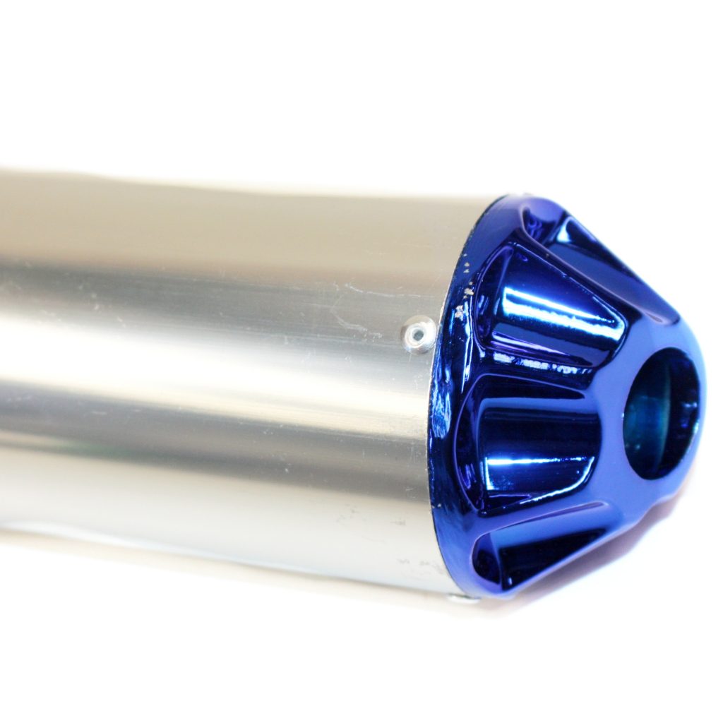 BLUE Exhaust Pipe Muffler System 90cc 110cc 125cc 140cc PIT PRO Dirt ...