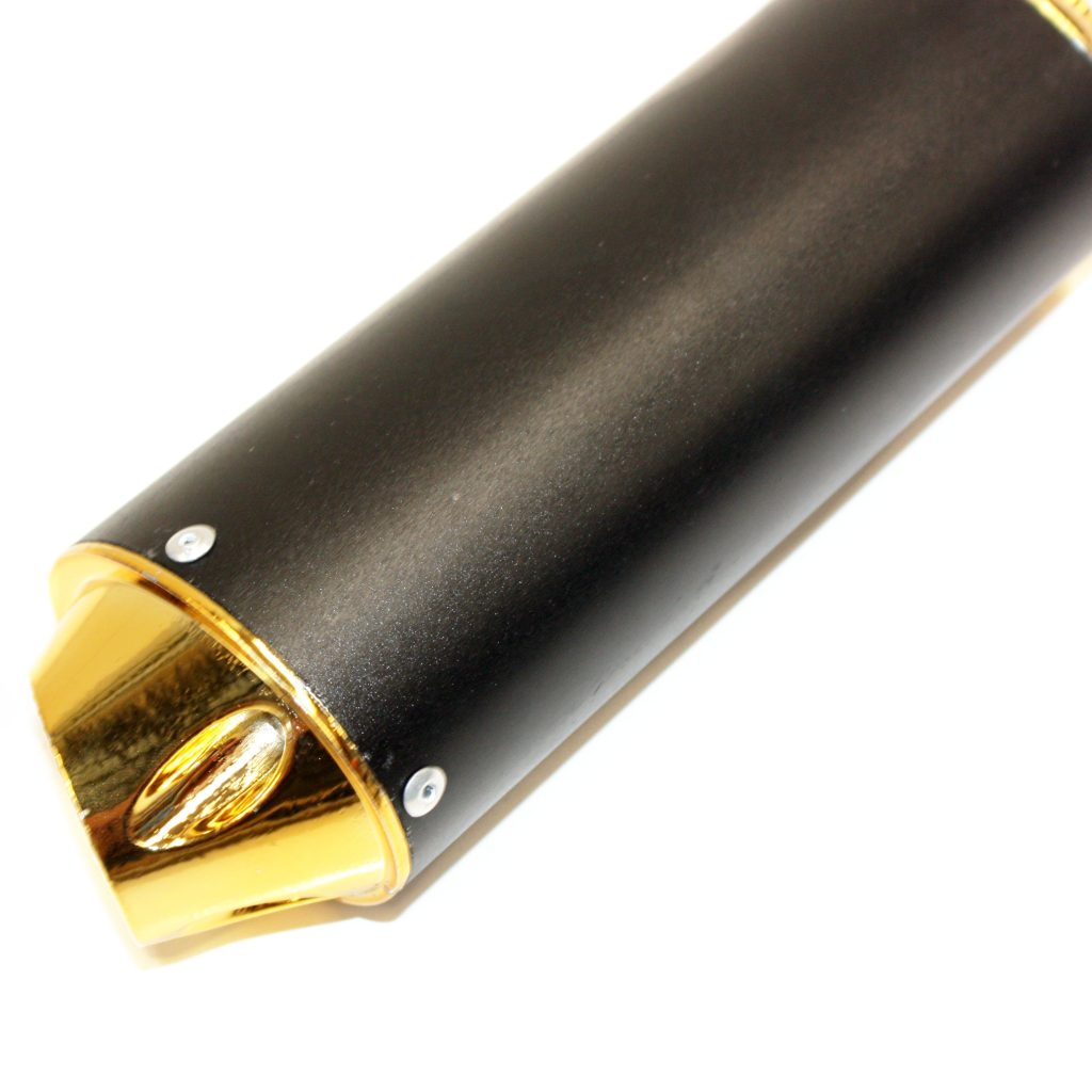 Twin Bigbore Exhaust Pipe + GOLD Muffler 125cc 150cc 160cc PIT PRO DIRT ...