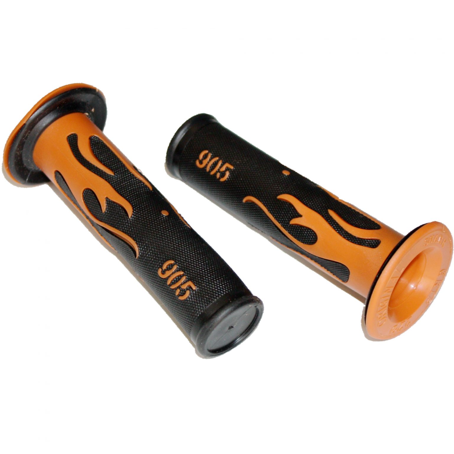 Orange FLAME 24mm 22mm Throttle Handgrip Hand Grips PIT PRO Dirt Bike ...