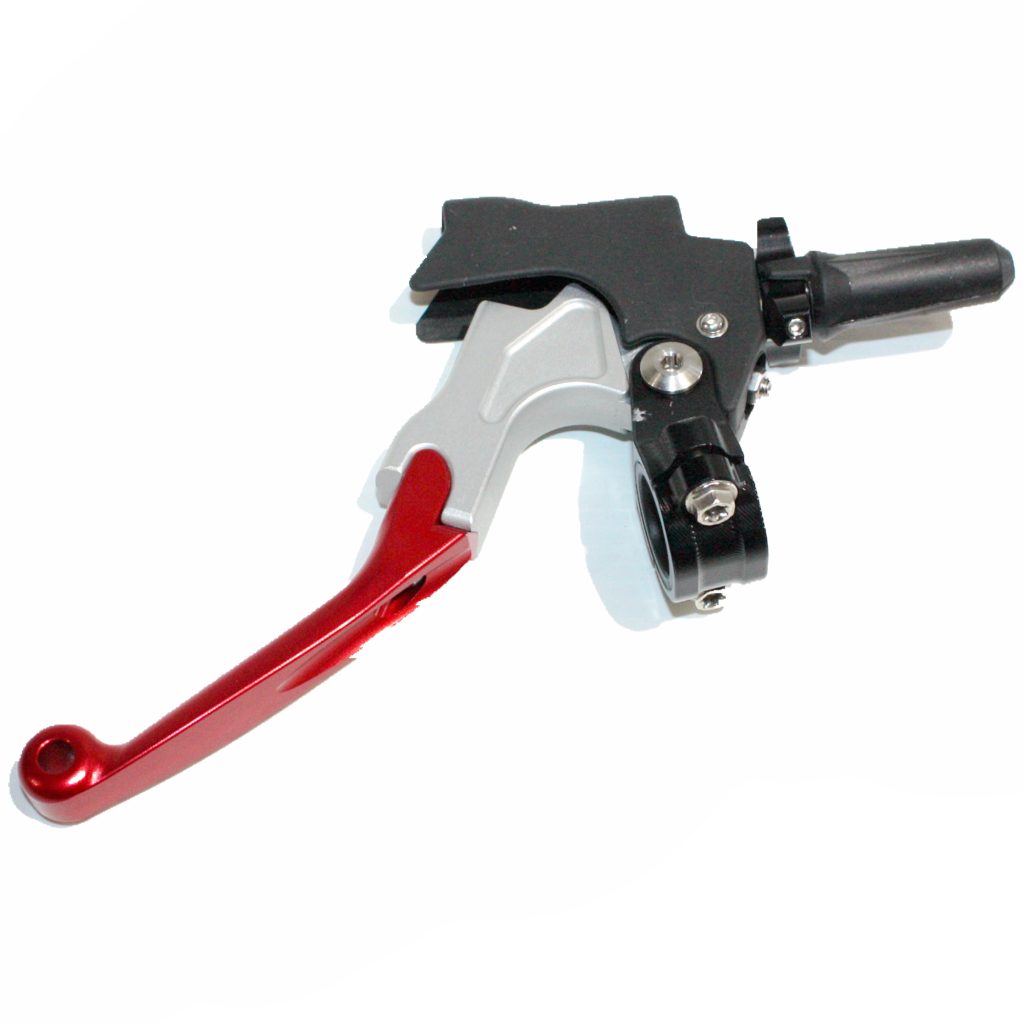 RED CNC Fold Unbreakable Clutch Lever Perch Assembly PIT PRO MX Dirt ...