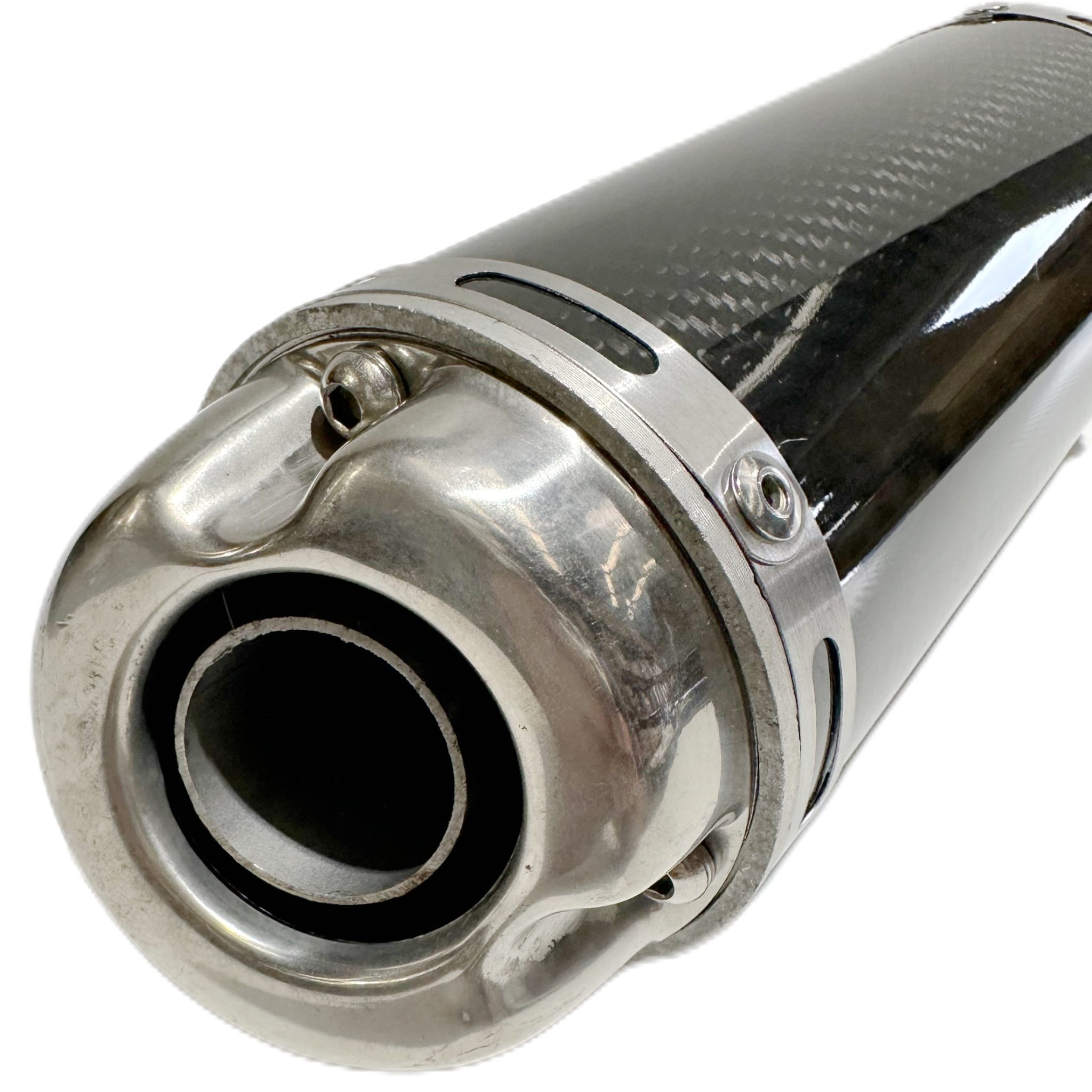 Exhaust Pipe + Carton Fibre Look Muffler System 125cc 140cc PIT PRO ...