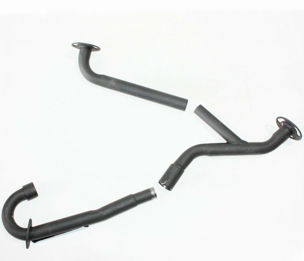 Twin Exhaust Pipe BLUE Alloy Mufflers 250cc Hummer Style Farm Quad Dirt ...