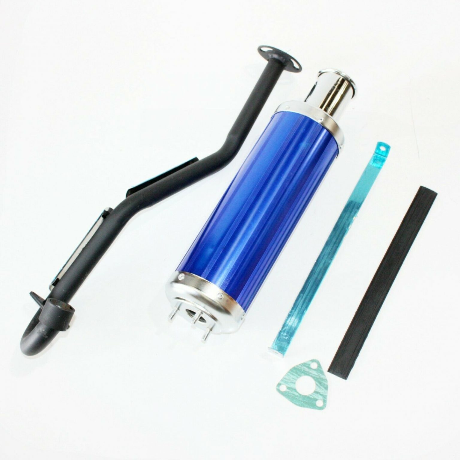 Exhaust Pipe BLUE Alloy Muffler 150cc 200cc 250cc PIT Quad Dirt Bike ...