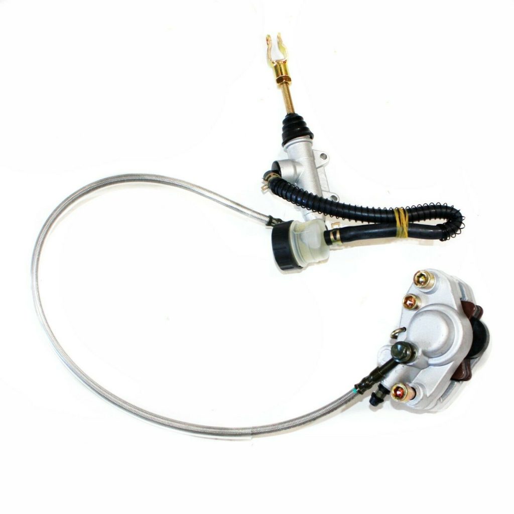 Hydraulic Rear Disc Brake Caliper System Pads 200 250cc 300cc Quad Dirt ...